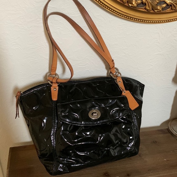Coach | Bags | Coach Black L978f4663 16x11 Satchel | Poshmark